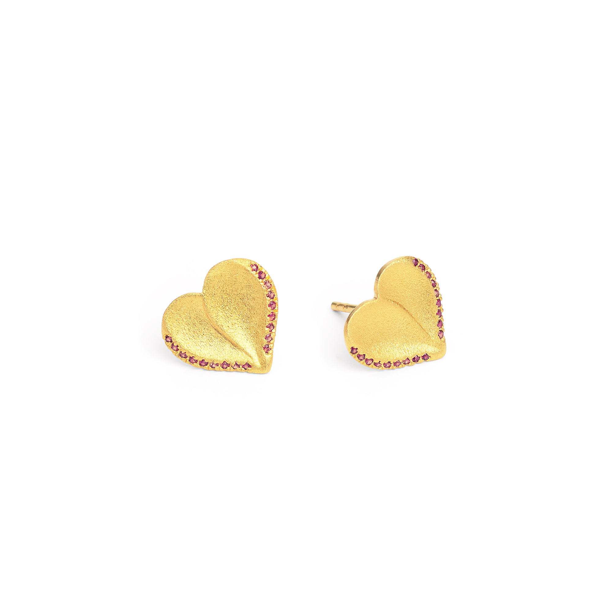 Corasan Ohrstecker Granat 24 Karat Goldplattiert BERND WOLF Schmuck ...